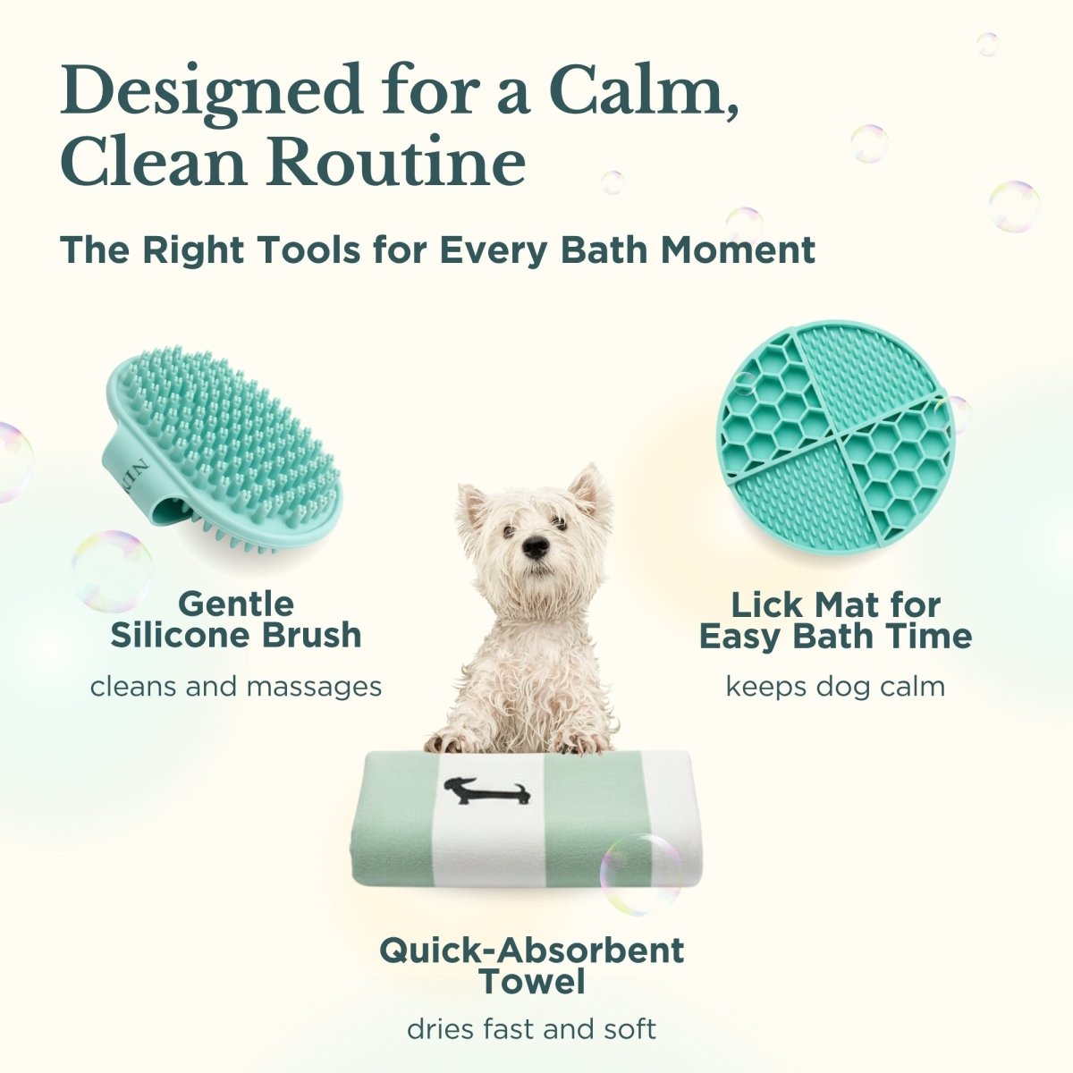 Bath Kit for Dogs – Grooming Set– Nina Woof